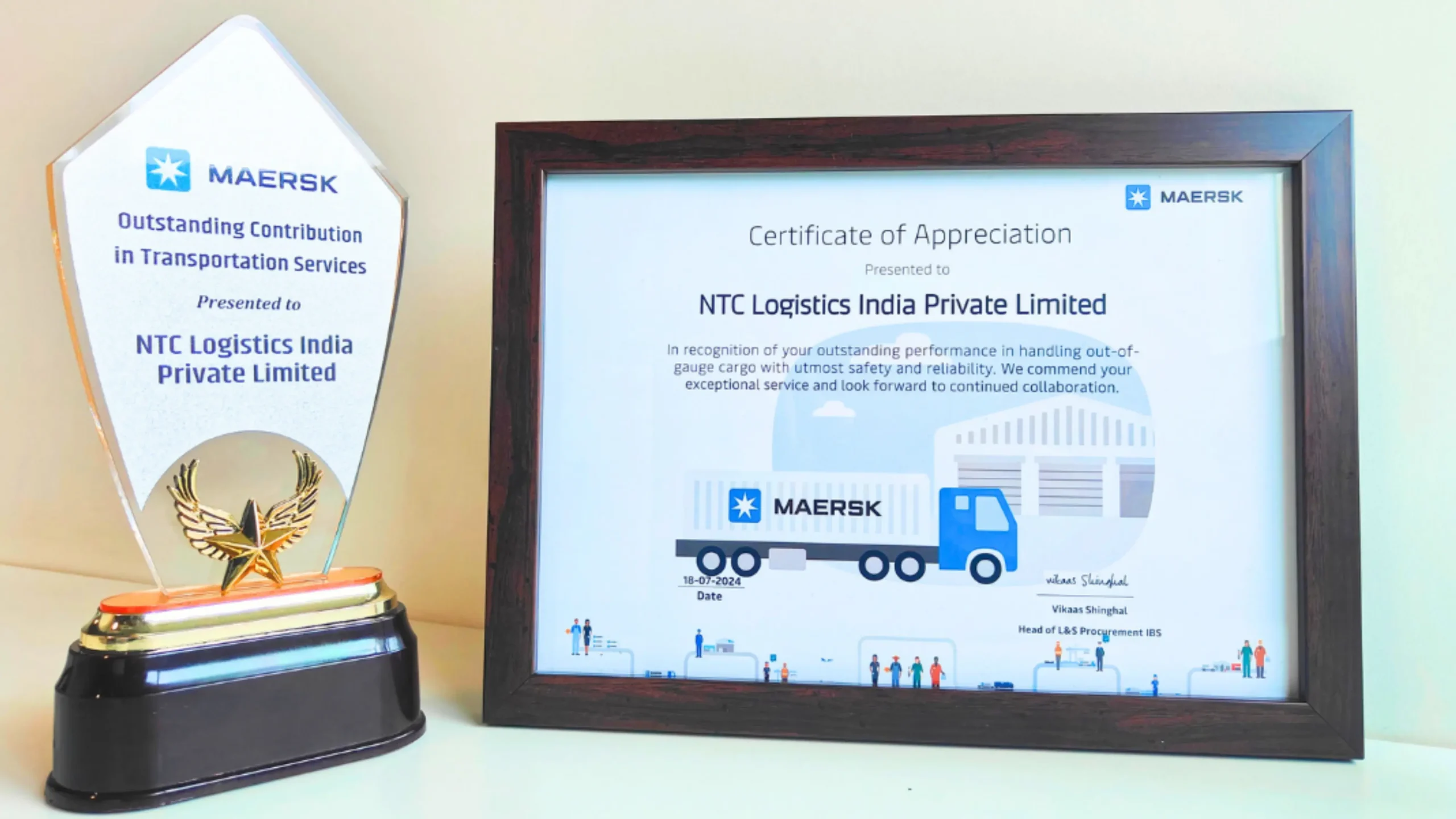 Awarded for Excellence in Transportation Services – 2024 by Maersk ...
